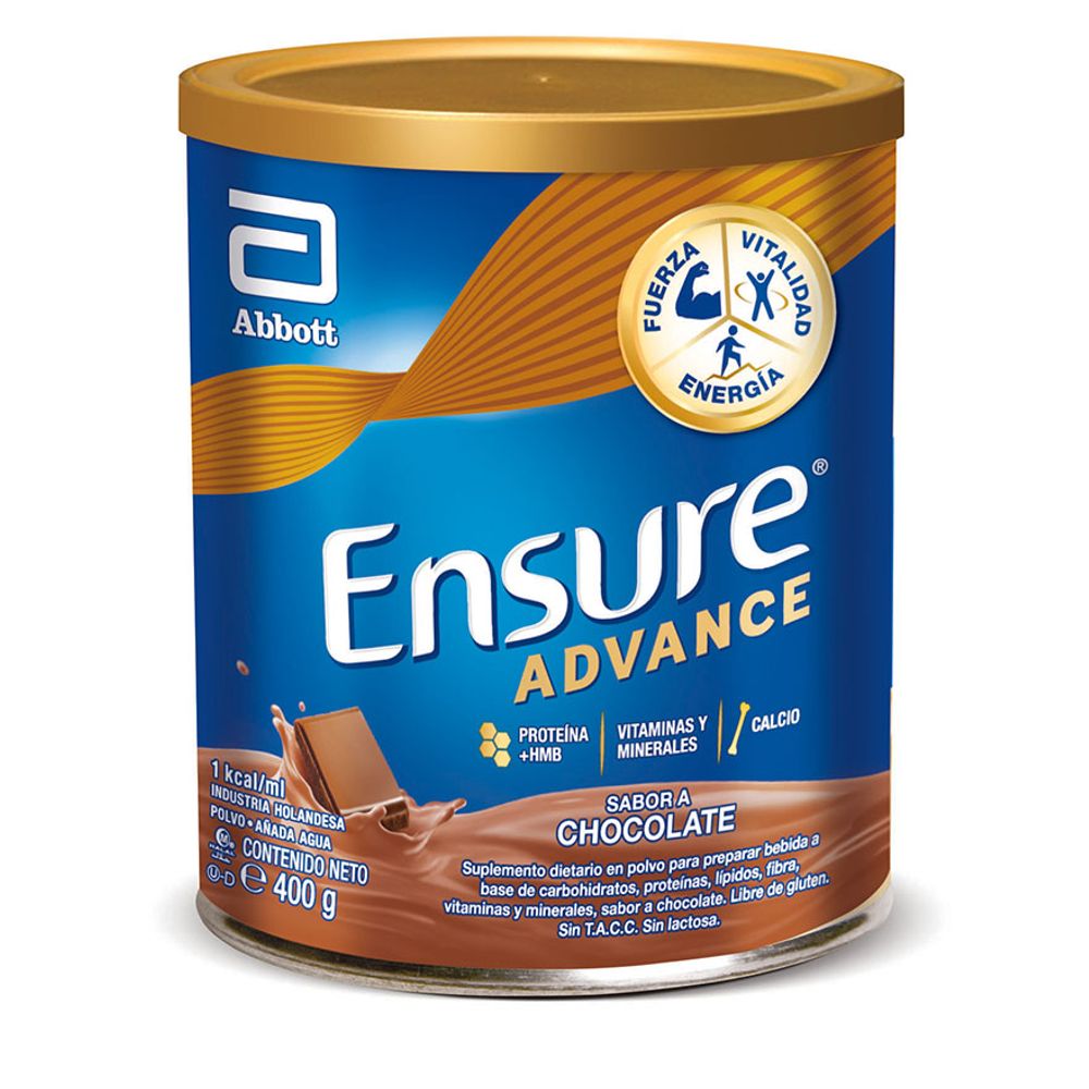 Suplemento Nutricional Ensure Advance en Polvo sabor a Chocolate x 400 ...