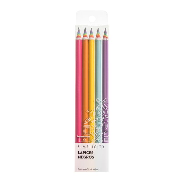 Set Simplicity Lapiceras Mecánica X 5 Un Farmacityar