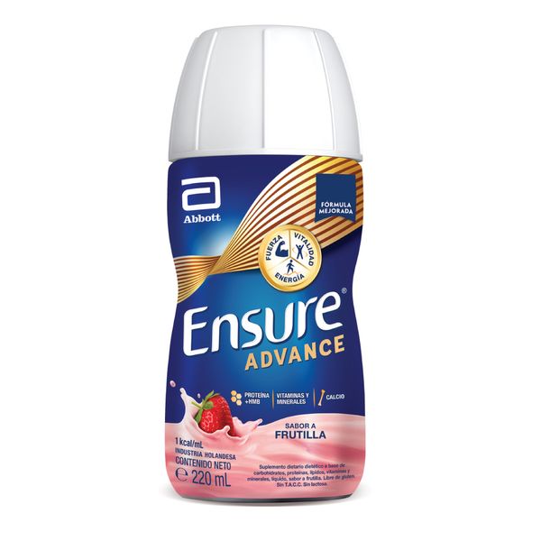 Suplemento Nutricional Ensure Advance Shake Líquido Frutilla x 220 ml ...