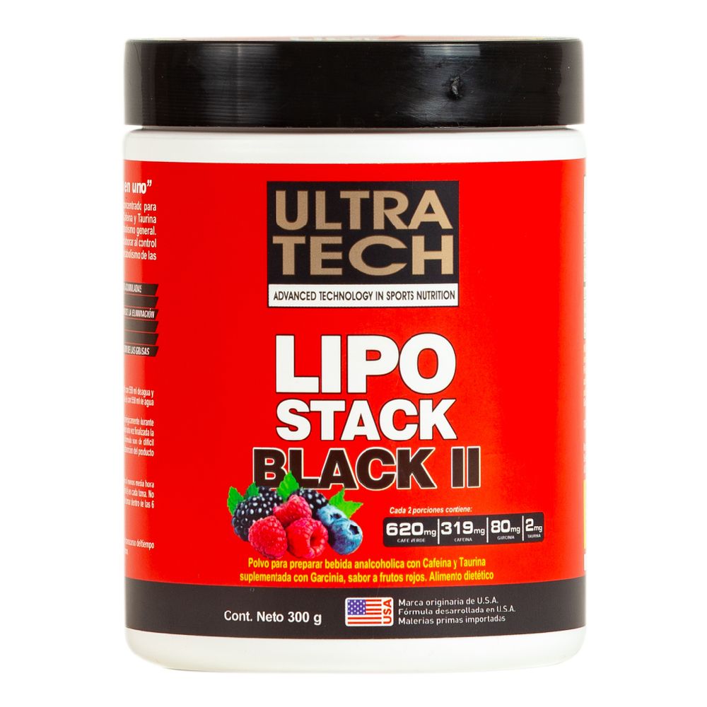Suplemento Dietario Ultra Tech Lipo Stack Black x 300 g - farmacityar
