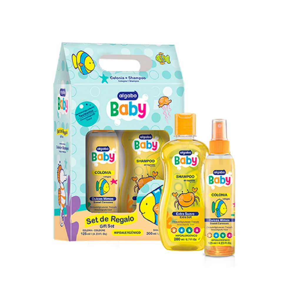 Set Valija Algabo Baby Body Splash x 125 ml + Shampoo x 200 ml - farmacityar