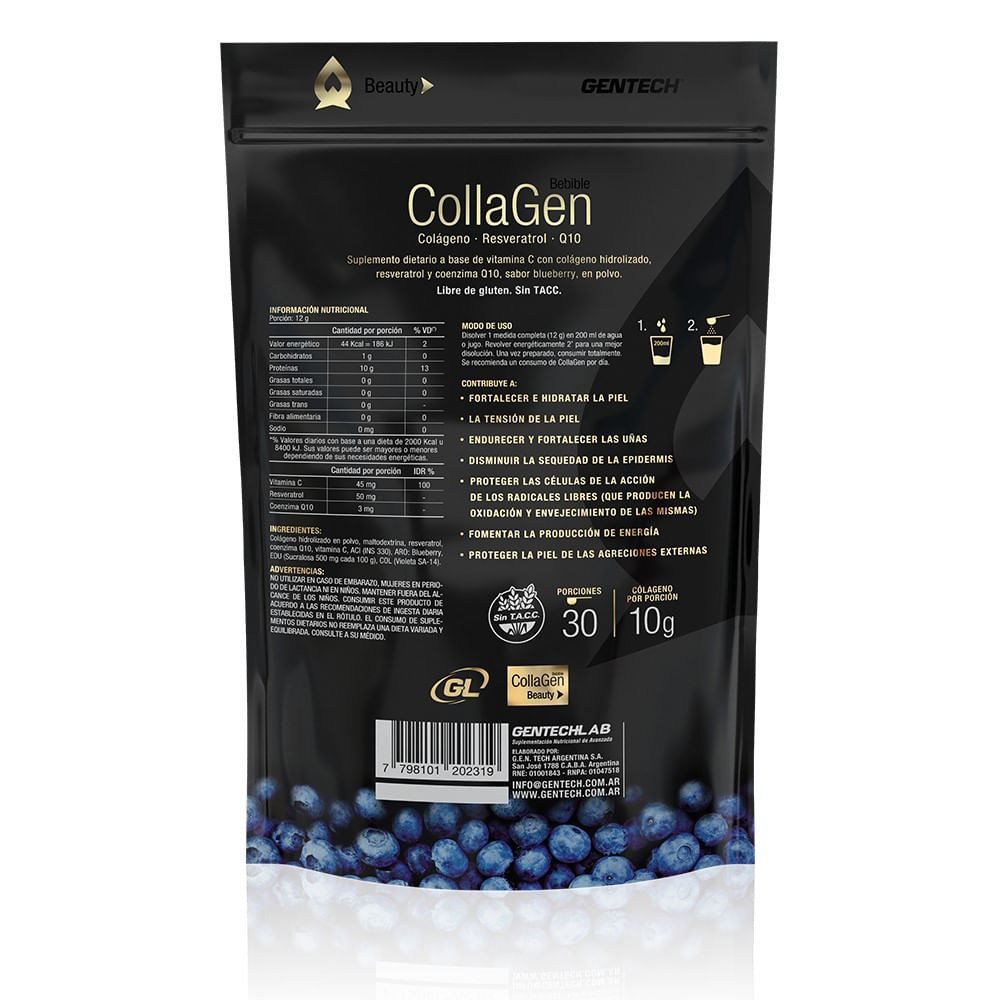 Colágeno Bebible Gentech CollaGen x 360 g - farmacityar