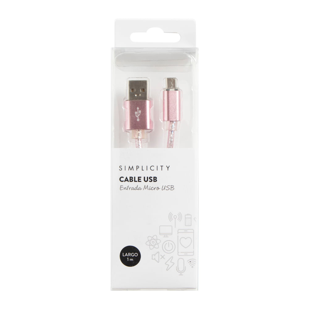 Cable USB Simplicity Entrada Micro USB - farmacityar