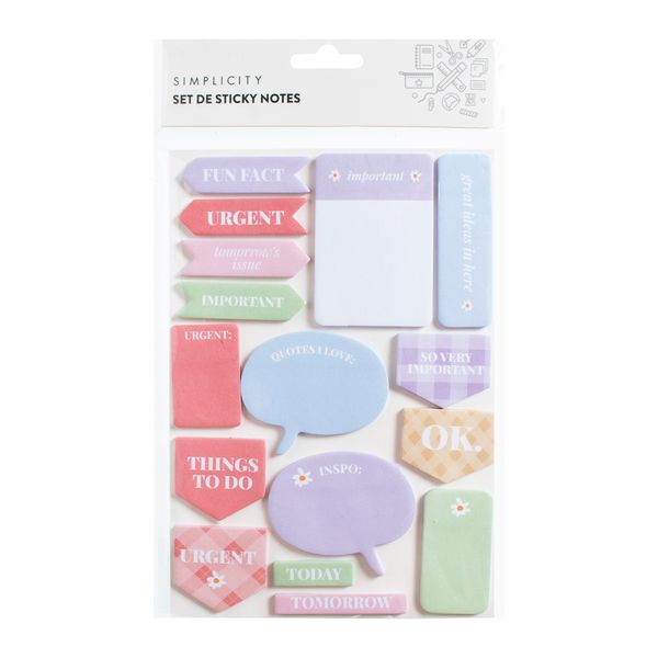 Set Simplicity Sticky Notes Multi Colorfull - farmacityar