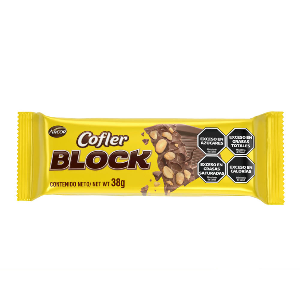 Chocolate Cofler Block con Leche y Maní x 38 g - farmacityar