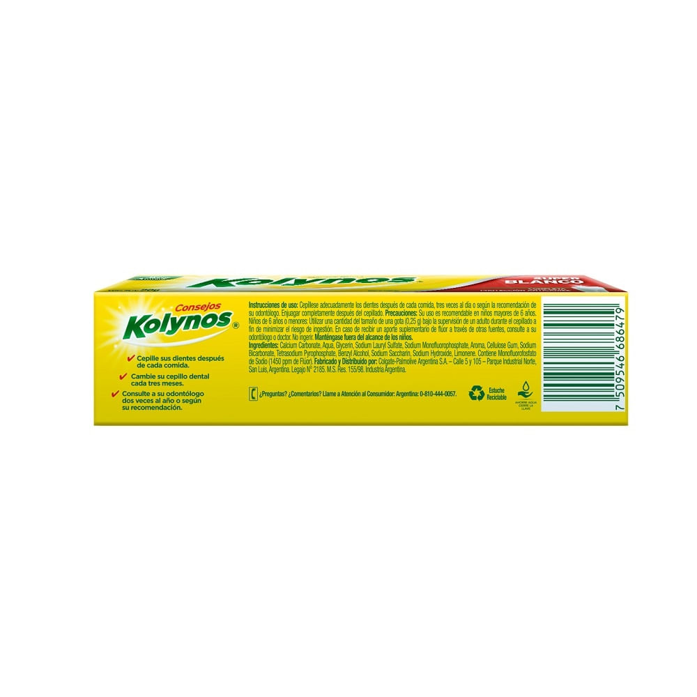 Pasta Dental Kolynos Super Blanco x 90 g - farmacityar