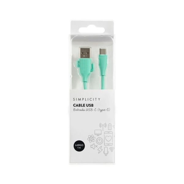 Cable Usb Simplicity Entrada USB-C Type-C Rosa - farmacityar